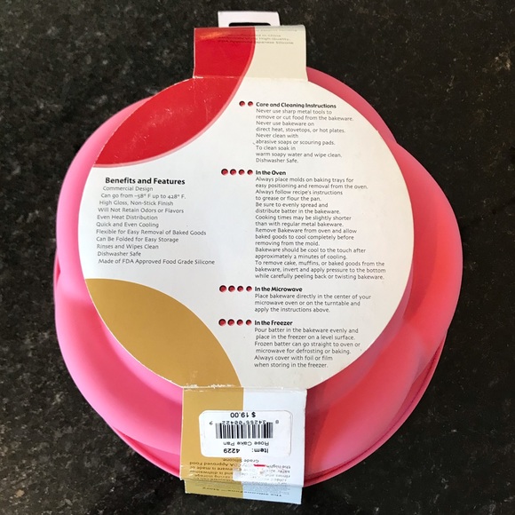 Kitchen | New Silicon Rose Shaped Cake Pan 8 Diameter Bakeware Dessert ...